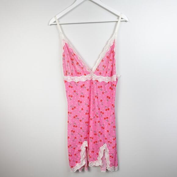 Dolls Kill | Dresses | Dolls Kill Sugar Thrillz Pink White Lace Cherry ...